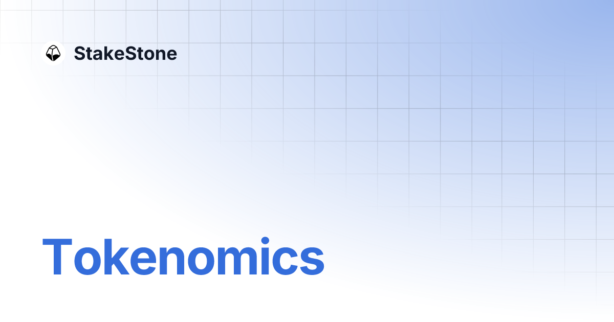 Tokenomics | StakeStone